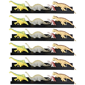 Sooyee 6 Pack Book Shelves,15 Inch Floating Shelf Display Shelf,Acrylic Shelves for Wall,Reading Nook,Funko Pop Display Case,Corner Floating Shelves Black