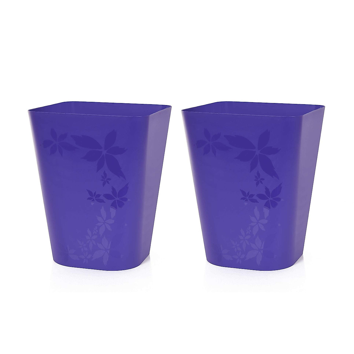 Mintra Home Trash Bins (Purple, 12 Liter (3 Gallon) - 2 Pack)