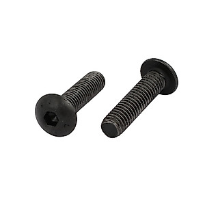 uxcell 4pcs M5x20mm 10.9 Grade Hex Socket Reverse Left Hand Thread Screw Bolt Black
