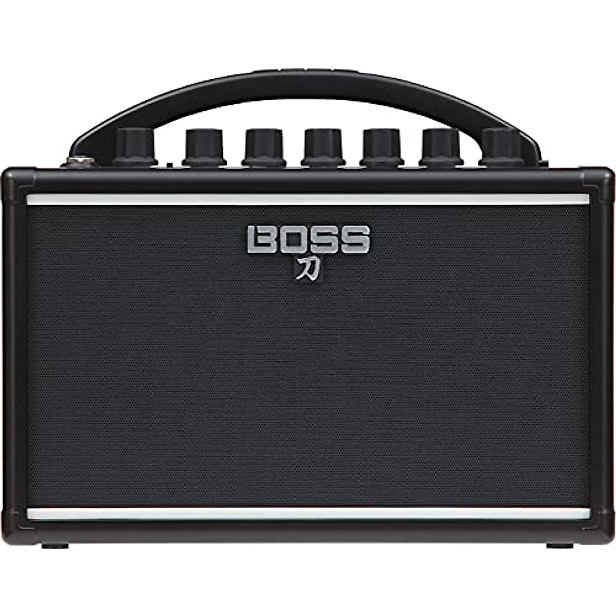 Boss Katana Mini Guitar Combo Amplifier Bundle with Instrument Cable and 3-Pack Picks