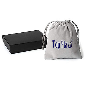 Top Plaza 2 Pcs Amethyst Black Obsidian Healing Crystal Stone Necklaces for Men Women Cylindrical Pendant Amulet Protection Necklaces Adjustable Braided Cord Natural Quartz Gemstone Necklace Jewelry