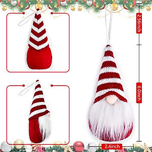 Christmas Tree Decorations Hanging Gnomes Ornaments Set of 10,Handmade Plush Gnome Santa Elf Hanging Home Christmas Decor,Yard Garden Indoor Outdoor Party Farmhouse Holiday Decor