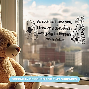 Winnie Pooh & Tigger - As Soon As I Saw You Quote Baby Room Wall Decal- Decal for Baby's Room (Wide 40" x 16" Height)