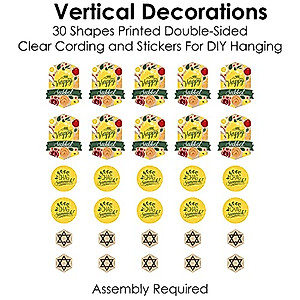Big Dot of Happiness Sukkot - Sukkah Jewish Holiday DIY Dangler Backdrop - Hanging Vertical Decorations - 30 Pieces