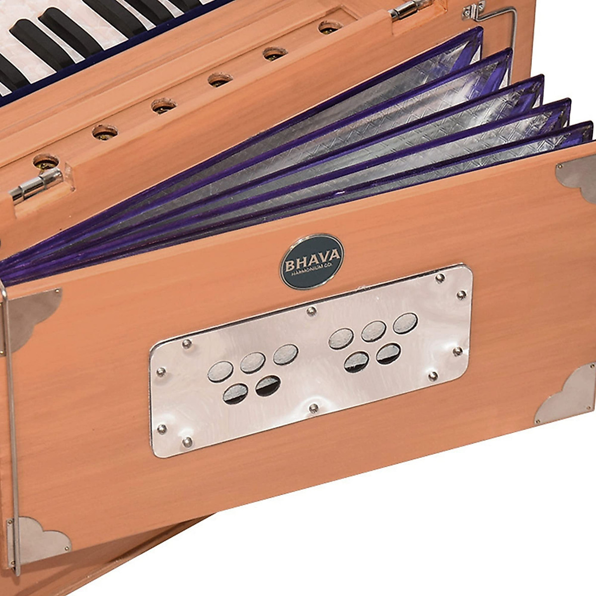 Bhava Mini "Kirtan" Harmonium | Standard Edition -Natural | Professionally Tuned & Refined in U.S.| Indian Instrument ~ Handmade, Perfect for Yoga, Kirtan | Fits in Overhead Compartment