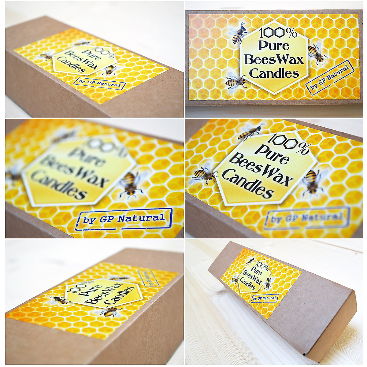 Natural Pure Beeswax Candles Organic Honey Eco Black Color Candles in Gift Box (Natural Cotton Wicks, Dripless, Smokeless, Not Taper Candles) (Black 8 Inches (20 cm) 30pcs)