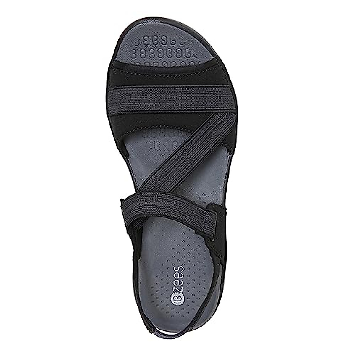 BZees Womens Chance Strappy Sandal Black 11 M