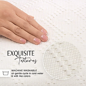 INSPIRED IVORY Boho Throw Pillow Covers - Set of 4 Decorative Farmhouse Pillow Cases for Living Room,Home - Aztec Toss Pillow Covers 18x18 Striped Geometric Aztec for Couch Sofa Bed - Urban Collection