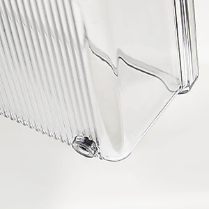 mDesign Adjustable, Expandable Plastic Kitchen Cabinet Drawer Storage Organizer Tray - for Storing Organizing Cutlery, Spoons, Cooking Utensils, Gadgets - 2" High - Clear