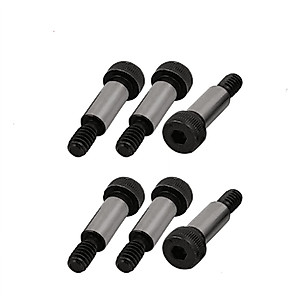 Sydien 6Pcs Alloy Steel Shoulder Bolt #10-24 UNC Thread Shoulder Dia 1/4" Shoulder Length 5/8"