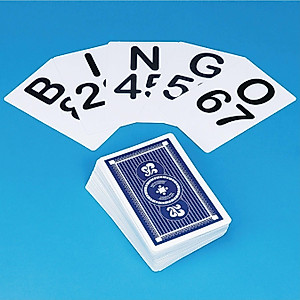 S&S Worldwide Jumbo Bingo Calling Cards. 5-3/4" High Cards with 1-3/4" High Numbers and Letters can be Read from 50 Feet or More.