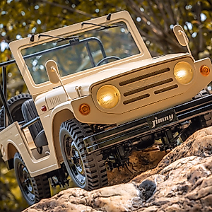 Fms 1/6 Jimny LJ10 RC Crawler 4WD 15KM/H Official Licensed Model Car Hobby Grade Remote Control Vehicle with LED Lights 4-Ch 2.4GHz Transmitter Included for Boys and Adult…