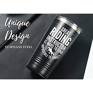 Onebttl Riding Instructor Gifts, Riding Instructor Thank You Gifts, 20oz/590ml Stainless Steel Insulated Tumbler with Lid - for Birthday, Christmas