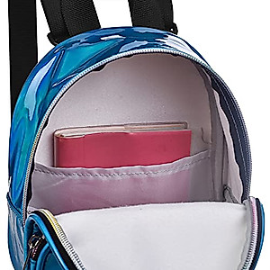 USPECLARE Women Casual Mini Backpack,PU Leather Travel Shopping Bags Daypacks for Work, Security Travel, Concert & Sport Event (Royal blue)