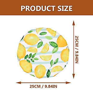 Cabilock Reusable Bowl Covers Set of 3 Lids Sizes Elastic Bowl Cover Universal Food Bowl Cloth Lid Food Storage Covers Reusable Lids for Food, Fruits, Leftover (Yellow)
