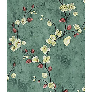 Peel and Stick Wallpaper Floral Contact Paper Floral Wallpaper Removable Wallpaper Waterproof Wallpaper Vinyl Roll for Wall Furniture Cabinet 118"x17.7"