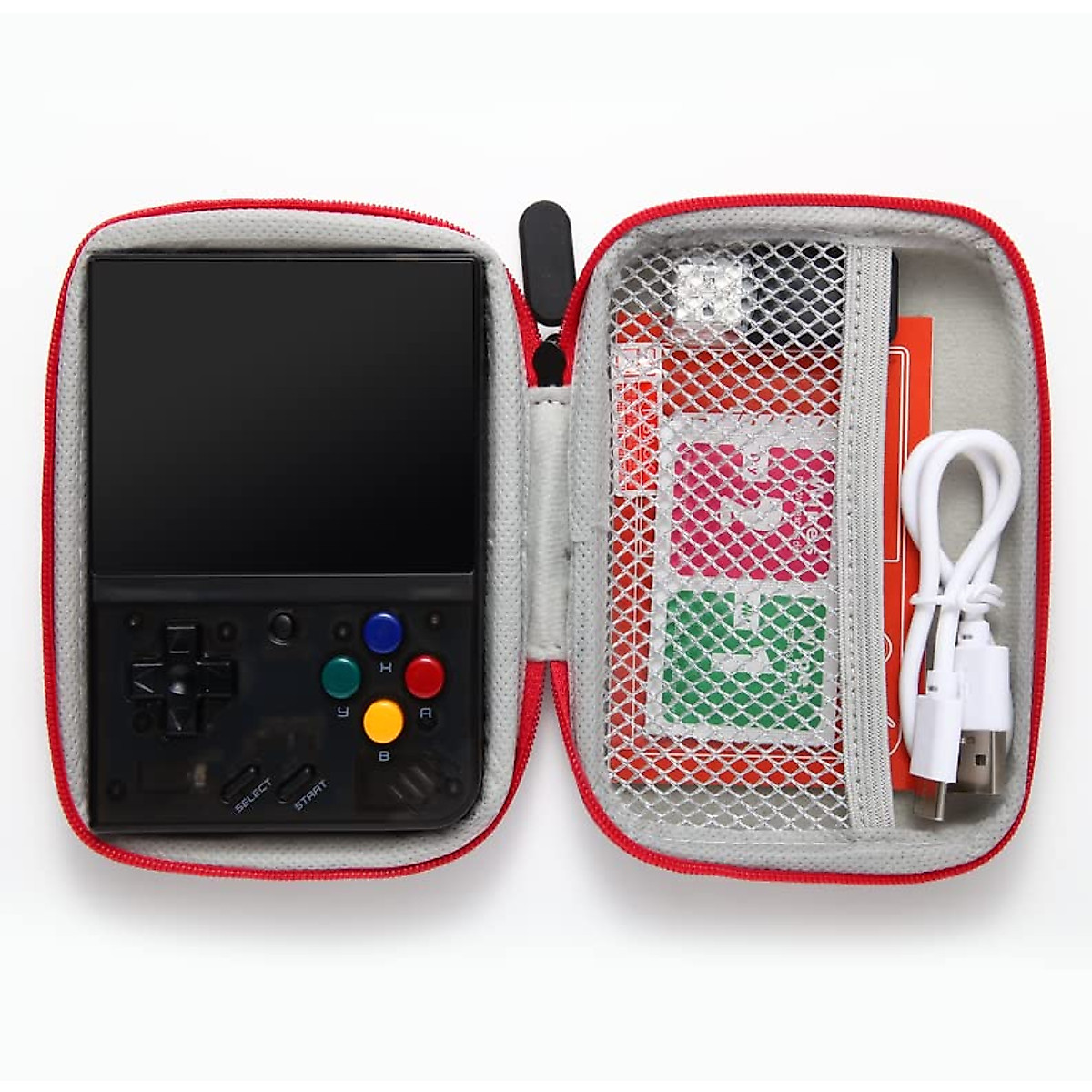 Miyoo Mini Plus Handheld Game Console with Storage Case, 3.5 Inch IPS 640x480 Screen Retro Video Game Console with 64G TF Card & 10000 Classic Games, Support WiFi Hotspot Mode Matchmaking