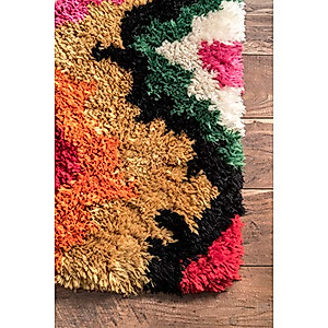 nuLOOM Handmade Carnival Abbey Shaggy Area Rug, 6' x 9', Multi