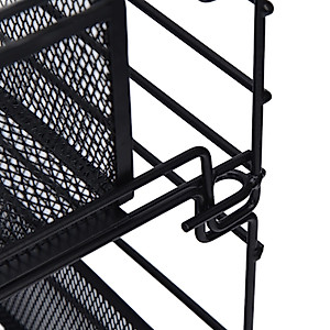 RIAAJ Kitchen Sink Shelf 2 Tier Metal Mesh Storage Baskets Organizer Kitchen Storage Drawer Basket Multilayer Kitchen Shelf Under Sink Drawer Large Capacity Storage Shelf Kitchen Sink Organizer
