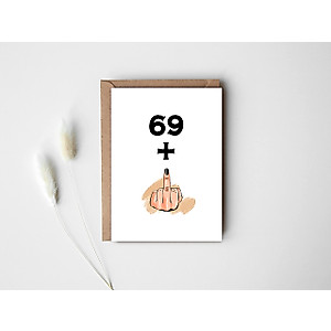 Funny 70Th Birthday Card - 69+1 Women Or Men - Sweet 70 Years Old Birthday Gift - Gift Perfect For Husband Wife Brother Sister