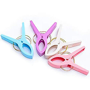 Jumbo Plastic Beach Towel Clips 4 Pack for Keeping Beach Towels Sheets Quilts Clothes for Beach Pool Chair Keep Your Towel from Blowing