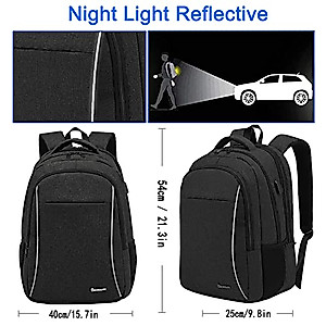 BAOMANYI Laptop Backpacks Travel School Backpack for men 17 Inch Carry on College Teen Boys Backpack Water Resistant Office Business Back pack Lightweight Hiking Bag with USB Charging Port