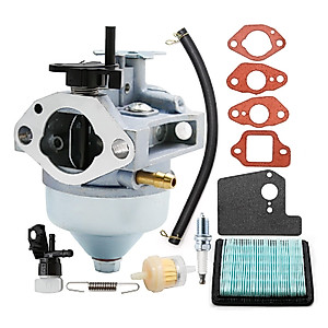 Vkinman 16100-Z0Y-813 Gcv190 Carb Kit Carburetor w/Air Filter Spark Plug Replacement for Honda GCV190 GCV190A GCV190LA Lawn Mower Engine HRB217 HRX217 HRX217K1 HRX217K2
