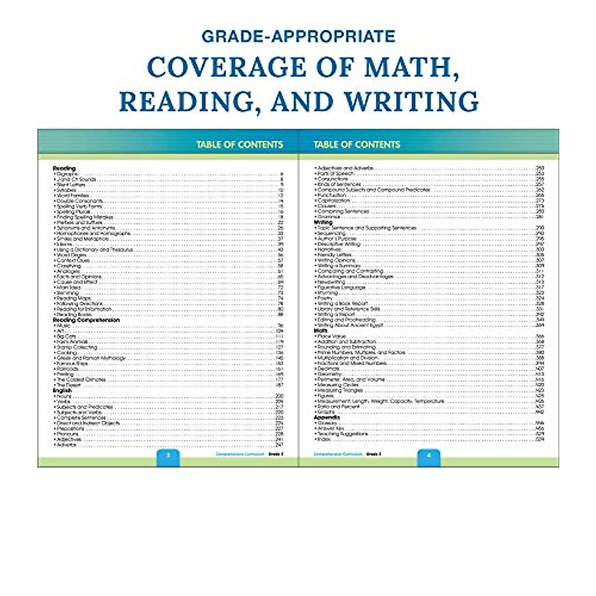 Carson Dellosa Comprehensive Curriculum of Basic Skills 5th Grade Workbooks All Subjects for Ages 10-11, Math, Reading Comprehension, Writing, Grammar, Geometry and More, Grade 5 Workbooks (544 pgs)