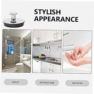 OSALADI 2sets Drain Tub Drain Stopper Tube Stops Bathtub Stopper Sink Stopper Drainer Basin Basin Drain Strainer Sink Stopper Kitchen Drain Sink Stoppers Silver 4pcs*2