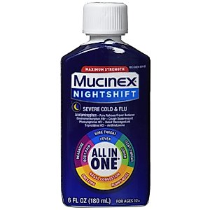 Mucinex Nightshift Severe Cold & Flu, 6 Fl Oz
