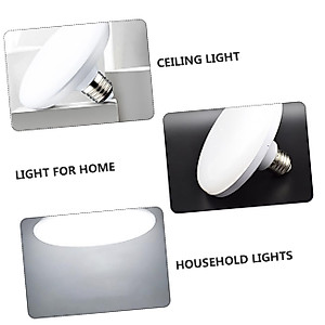 Housoutil 1pc LED Flying Saucer Light Kitchen Light Fixture White Ceiling Lamp Flat Lighting Fixture Ceiling Light Fixtures Round Chandelier White Flush Mount Ceiling Light Rond Light Round