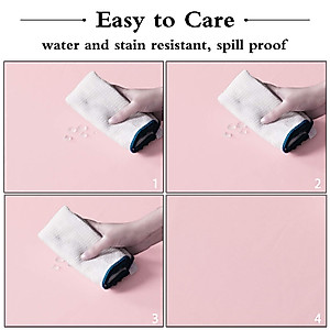 sancua Round Tablecloth - 90 Inch - Water Resistant Spill Proof Washable Polyester Table Cloth Decorative Fabric Table Cover for Dining Table, Buffet Parties and Camping, Pink