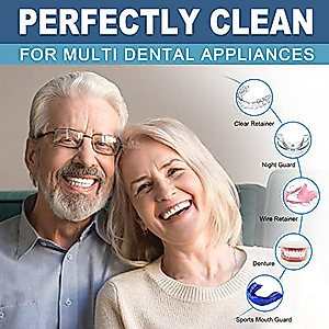 EZGO Retainer Cleaner Tablets, Denture Cleaning Tablets for Mouth Guard, Night Guard and Removable Dental Appliances, Removes Stains, Bad Odor, Plaque in 3 Minutes, 4 Months Supply (120 pcs)