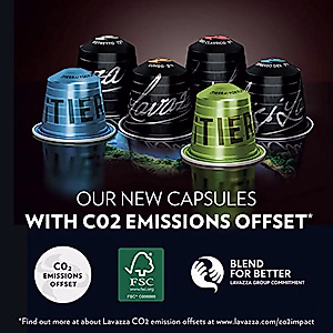 Lavazza Espresso Ristretto Dark Roast Arabica & Robusta Aluminum Capsules Compatible with Nespresso Original Machines (Pack of 60) ,Value Pack, Intense and full bodied, dark crema, Intensity 12 of 13