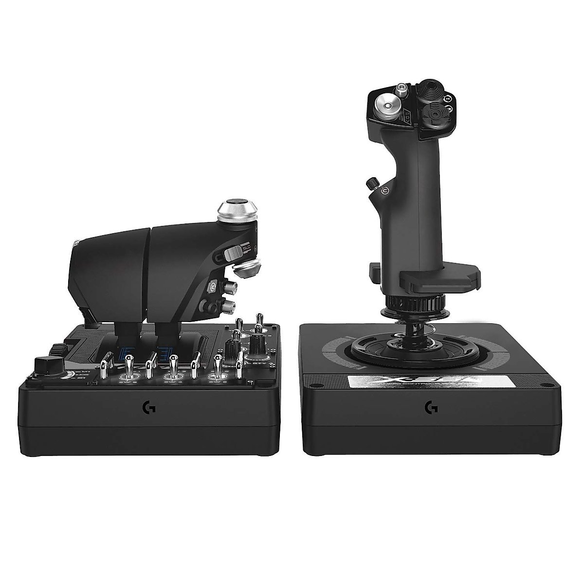Logitech G X56 H.O.T.A.S Throttle and Joystick Flight Simulator Game Controller, 4 Spring Options, +189 Programmable Controls, RGB Lighting, 2x USB, PC - Black (Renewed)