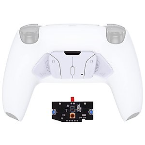 Turn RISE to RISE4 Kit – Redesigned Solid White K1 K2 K3 K4 Back Buttons Housing & Remap PCB Board for PS5 Controller eXtremeRate RISE & RISE4 Remap kit - Controller & Other Accessories NOT Included