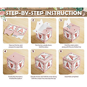 Ecomore Baby Shower Decorations for Girl - 245 PCS Gender Reveal Party Supplies Disposable Dinnerware with Rose Gold Floral Paper Plate Napkin Cutlery Tablecloth Backdrop Baby Boxs Balloon Garland Kit