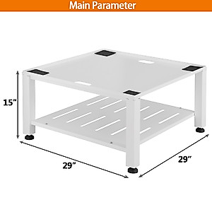 Talustool Premium Washer and Dryer Pedestal Stand Metal Steel Washing Machine Base Heavy Duty Universal Fit 700lbs Capacity Washer Dryer Stand 29 x 29 x 15 Inch