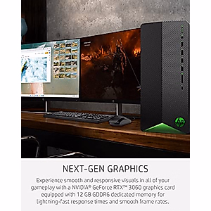 HP Pavilion Gaming PC, AMD Ryzen 7 5700G Processor, 16 GB SDRAM, 512 GB SSD, Windows 11 Pro, Wi-Fi 5 & Bluetooth Combo, 9 USB Ports, Pre-built Gaming PC Tower, Mouse and Keyboard (TG01-2360, 2021)