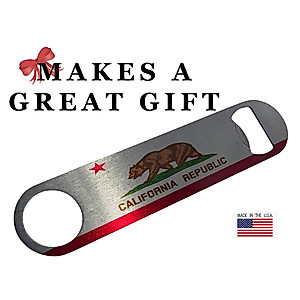 California State Flag Speed Bottle Opener Heavy Duty Gift Californian CA