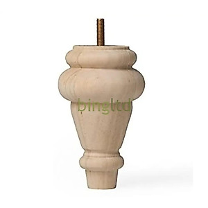 BingLTD - 6" Unfinished Profile Hardwood Sofa Legs - Set of 4 (Aster-UNF)