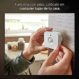 Philips Hue Indoor Motion Sensor for Smart Lights (Requires Hue Hub, Installation-Free, Smart Home, Exclusively for Philips Hue Smart Bulbs)