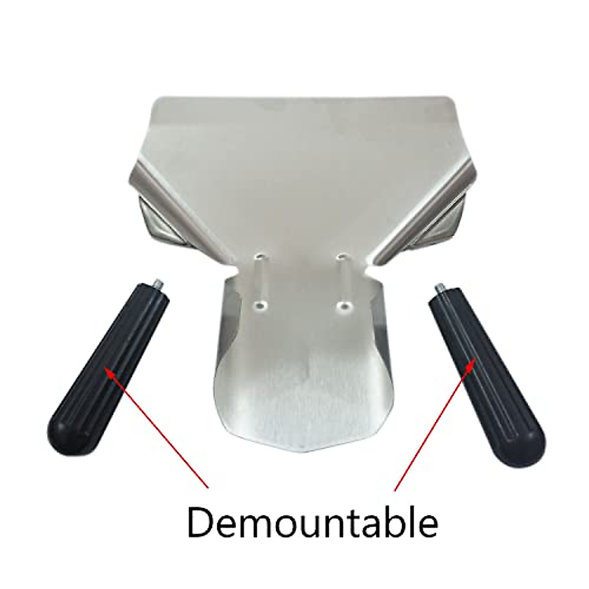 LoveDeal Commercial Stainless Steel French Fry Scoop, Chip Popcorn Bagger, Ice Candy Snacks Desserts Scooper, Removable Dual Handle （Right&Left)