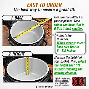 Air Fryer Rack Skewer Stand Compatible with Ninja Foodi Pressure Cooker, Instant Pot 6 quart, 8 quart, Cosori, Comfee, CHEF iQ +More, Kabob Airfryer Accessories Stainless Steel by INFRAOVENS