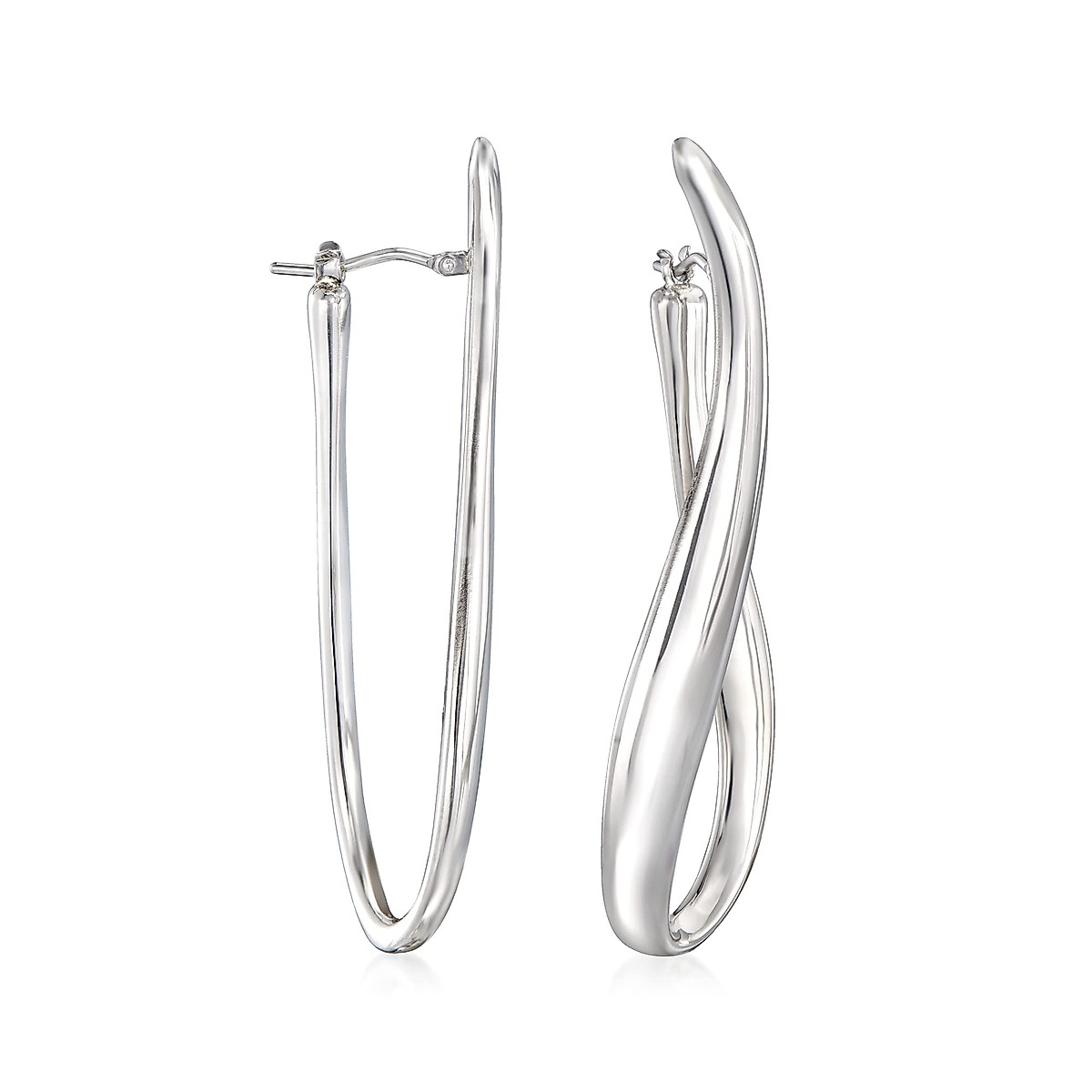 Ross-Simons Italian Sterling Silver U-Shaped Hoop Earrings