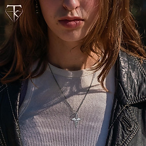 Takar Solid Sterling Silver Caduceus Symbol Pendant, Silver Pendant Charms, Sterling Silver Pendant For Women and Men. Caduceus Silver Jewelry MADE IN USA.