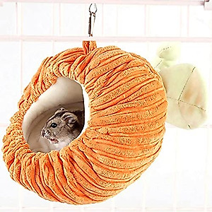 DIEWU Pet Winter Hanging Plush House Hammock Warm Bed Nest for Hamster Guinea Pig Hedgehog Chinchilla