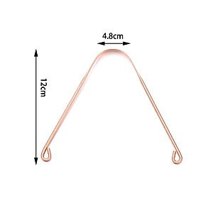 Froiny 1pc Copper Tongue Clean Scraper Not-Gagging Design Metal Tongue Cleaner Unisex Tongue Toothbrush Dental Oral Care Tool