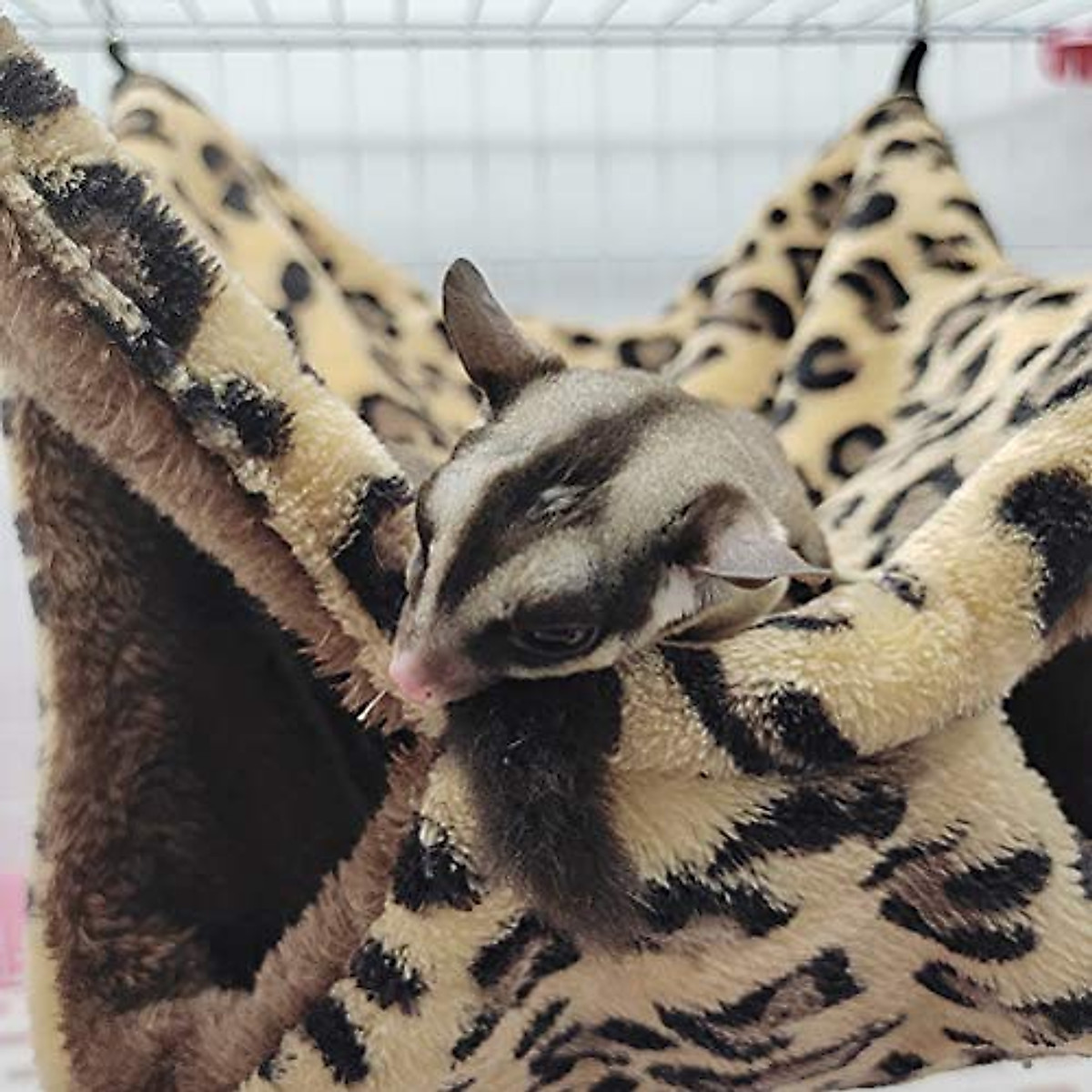 ELEpure Small Animals Hammock Guinea Pig Sugar Glider Bedding Nest Plush Hanging Bed Hideout for Ferret Chinchilla Squirrel Rat Hedgehog Gerbils Warm Playing