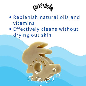 Fin & Viola Bar Soap (4 oz Bar) -- All Natural -- Fun Animal Shapes -- Preservative & Chemical-Free-- 5 Simple Ingredients -- Pediatrician Approved (Bunny), Yellow